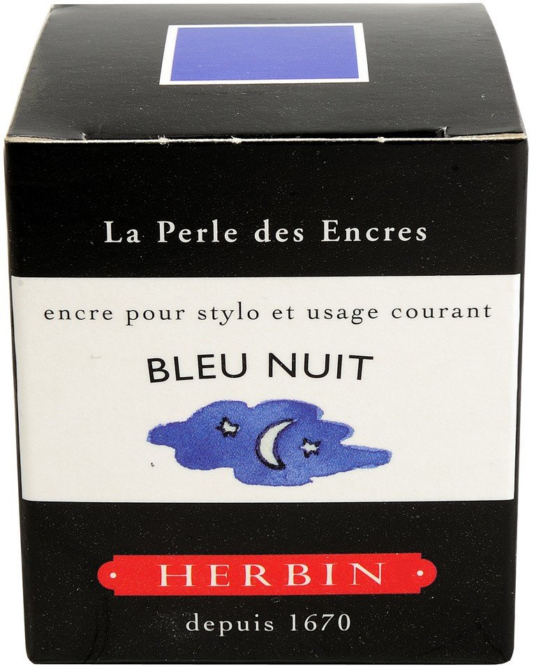 Чернила в банке Herbin, 30 мл, Bleu nuit Темно-синий (13019t) за 1330 ...
