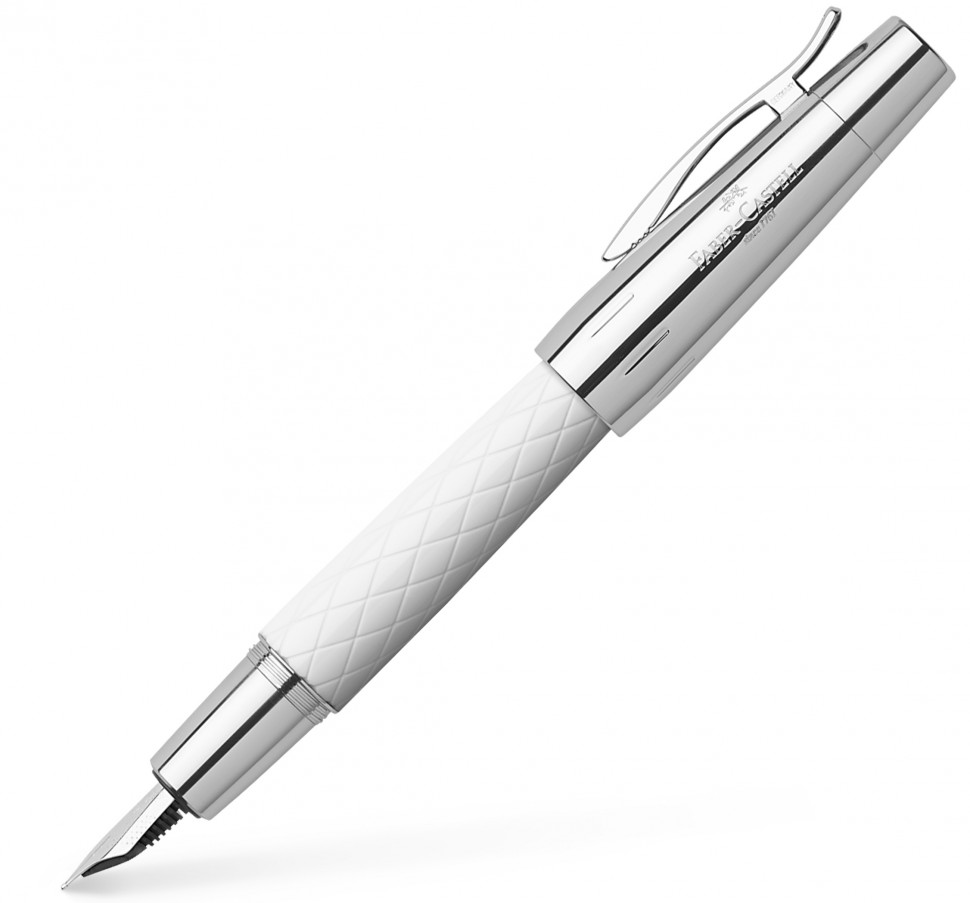 Перьевая ручка Graf von Faber-Castell E-motion Rhombus, белый, EF ...
